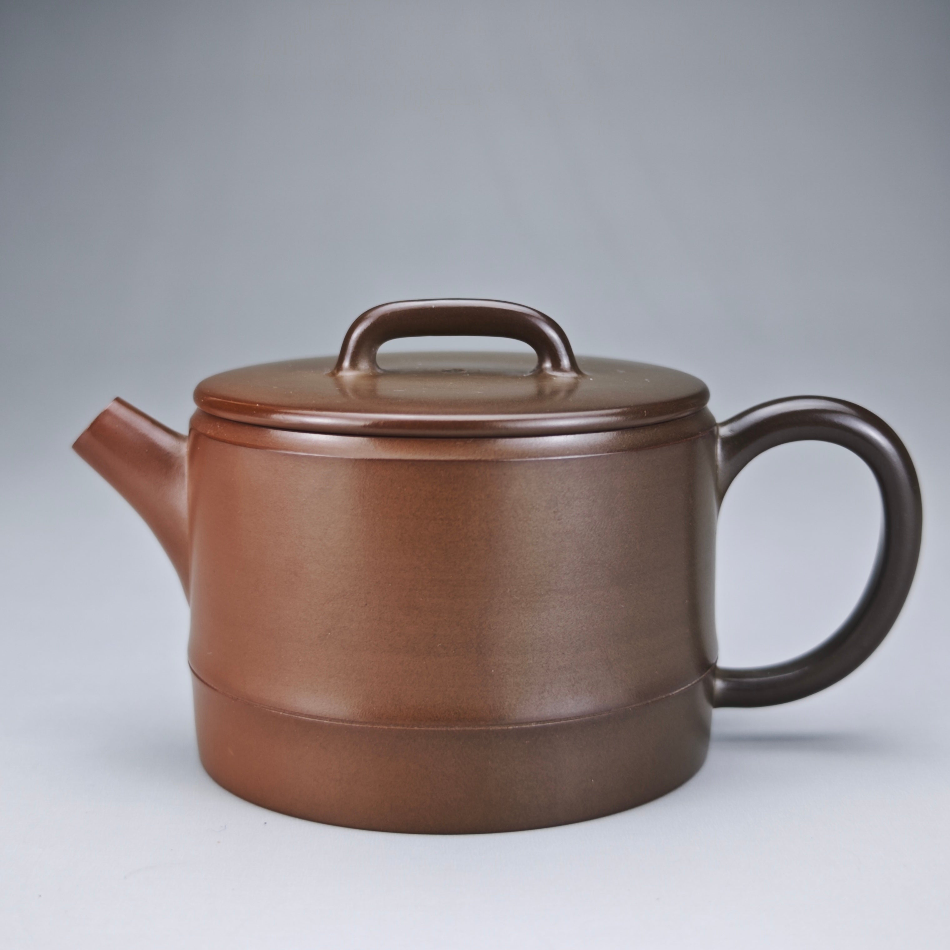 120ml Nixing Bamboo Stump Teapot with Yaobian No.2 by Li Wenxin 李文新阴阳竹 – MudandLeaves